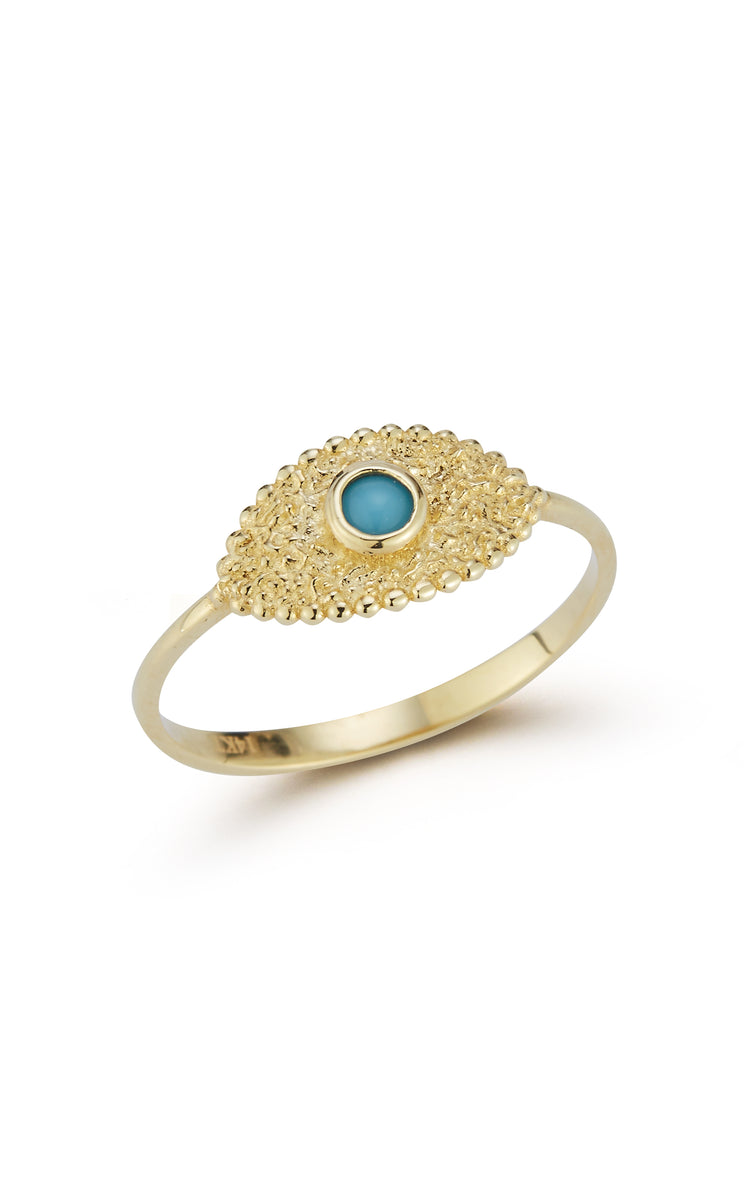 Textured Evil Eye Ring – Ember Fine Jewelry